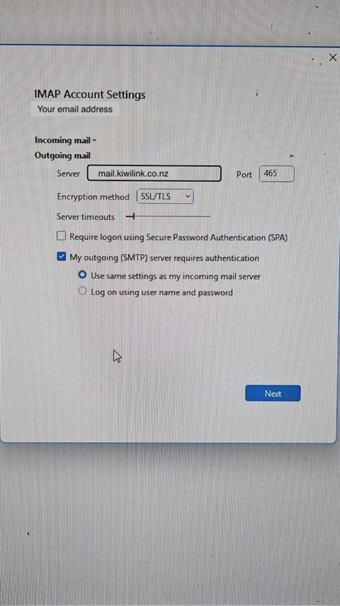 Updating Email Account Settings on Outlook (Classic) - Kiwi Internet